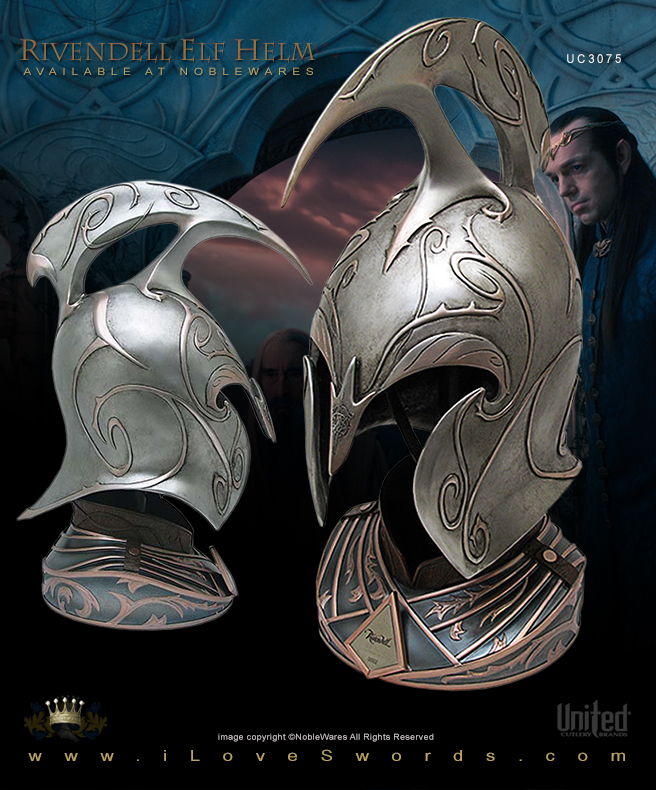 Large Detail Image of Lord of the Rings Rivendell Elf Helm UC3075 ...