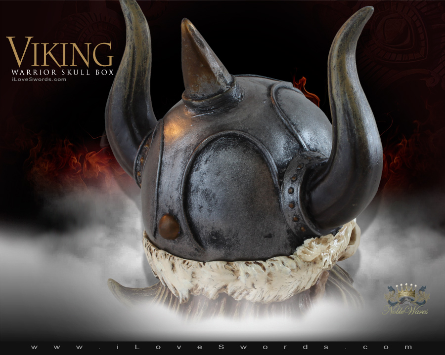 Viking Warrior Skull Box 8273 by Pacific Giftware