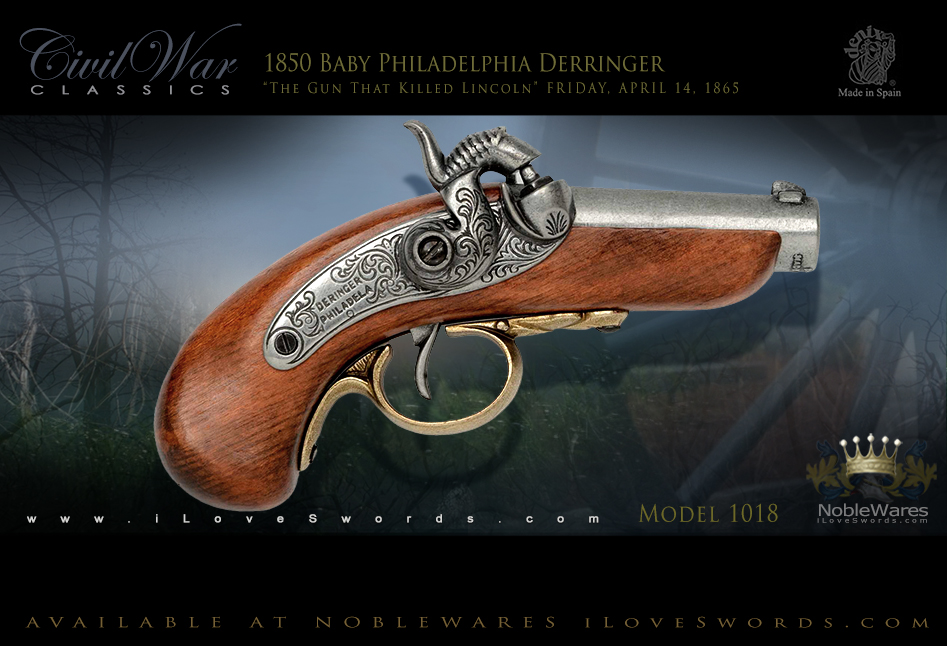 Non-Firing Replica 1850 Baby Philadelphia Derringer model 1018 by Denix