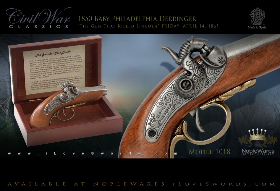 Non-Firing Replica 1850 Baby Philadelphia Derringer model 1018 by Denix