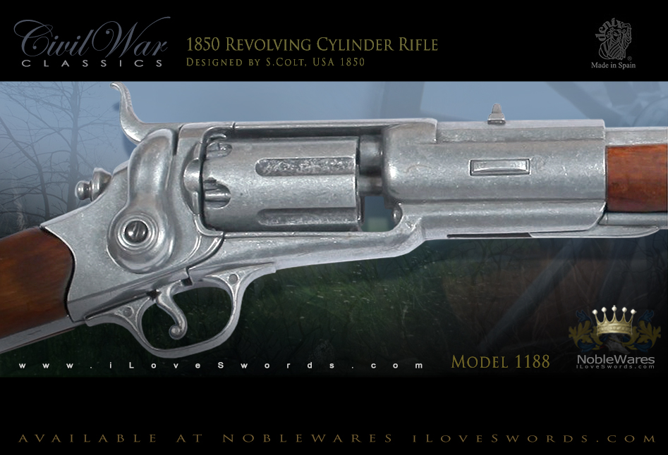 Non-Firing Replica 1850 Revolving Cylinder Rifle model 1188 by Denix