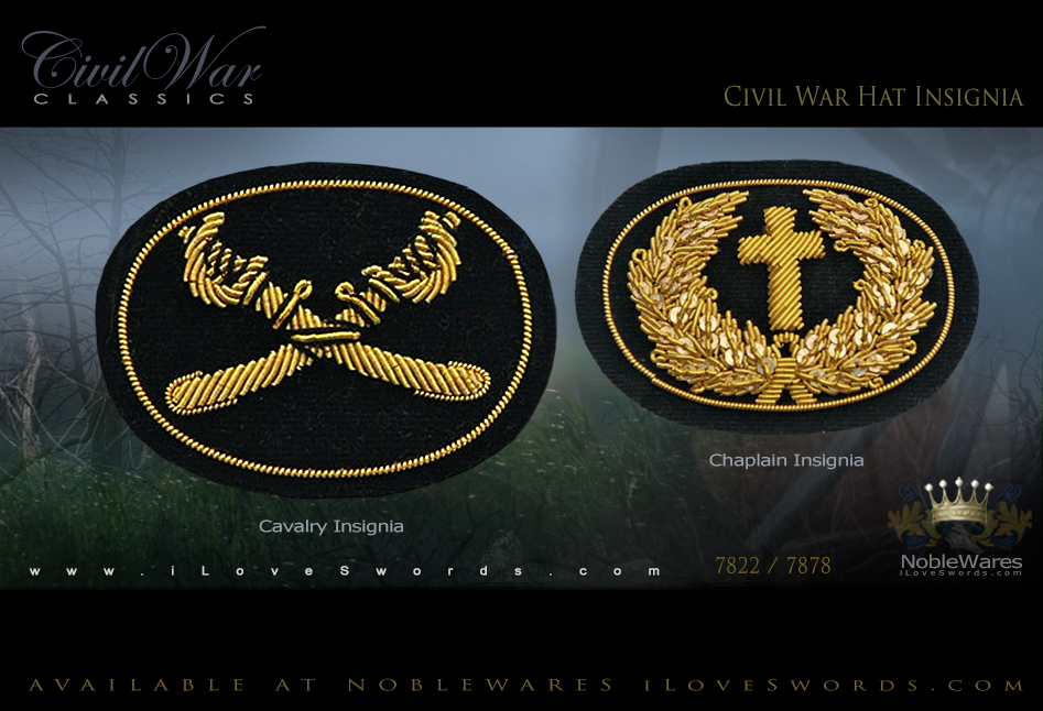 Civil War Embroidered Hat Insignia