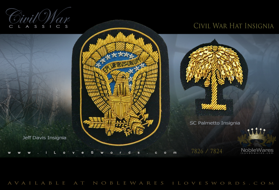 Civil War Embroidered Hat Insignia