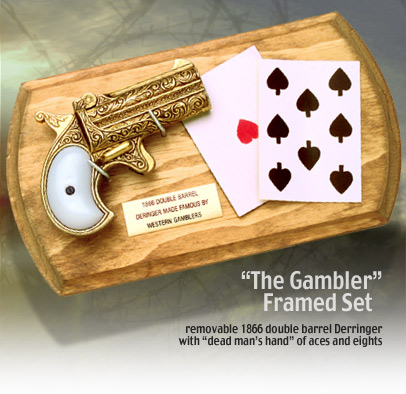 The Gambler derringer framed collector set