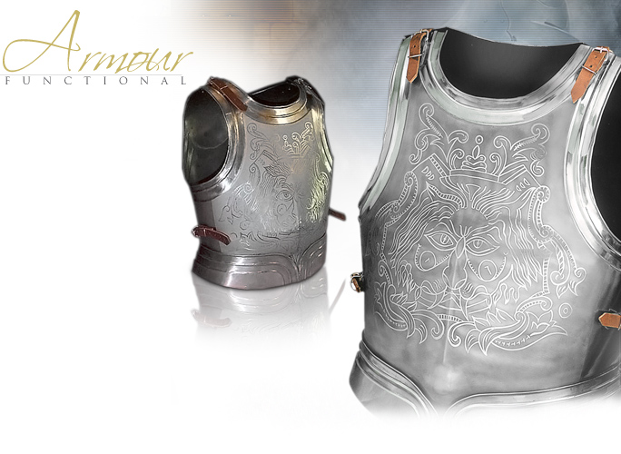 Functional Etched Breastplate Armour AH3887E by Deepeeka