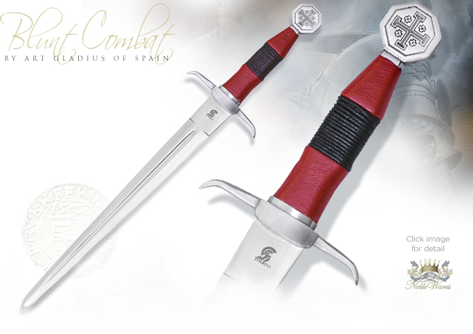 Blunt Stage Combat Jerusalem Dagger with Scabbard SG2516V by Art Gladius