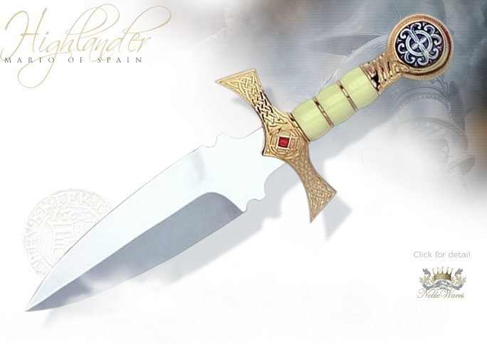 Decorative Gold Highlander Claymore Dagger Limited Edition HI015.1 by Marto