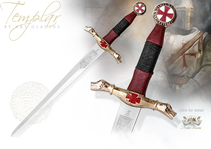 Decorative Knights Templar Dagger SG589 by Art Gladius