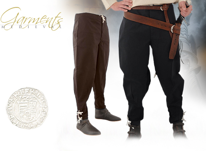 Brown and Black Medieval Pants with Ankle Lace by Get Dressed For ...