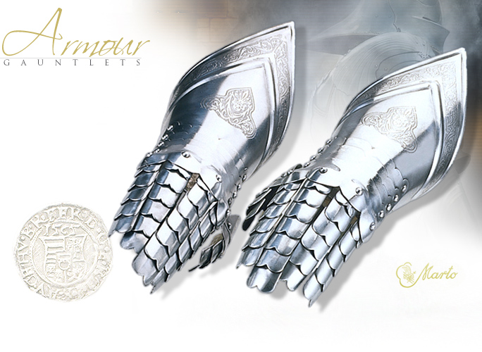 942 Decorative Gauntlets by Marto Martespa of Toledo Spain