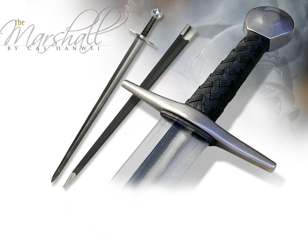 SH2001 Functional Damascus Steel Marshall Sword by CAS Hanwei