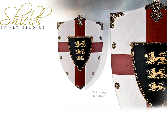 King Richard the Lionheart wooden Shield AG872 by Art Gladius of Spain