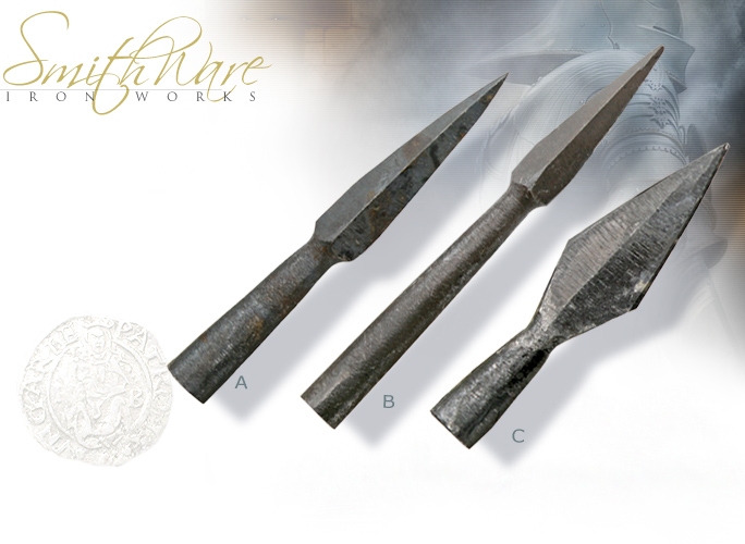 Hand Forged Medieval Long Point PA7874, Short Point PA7875, Arrow Heads ...