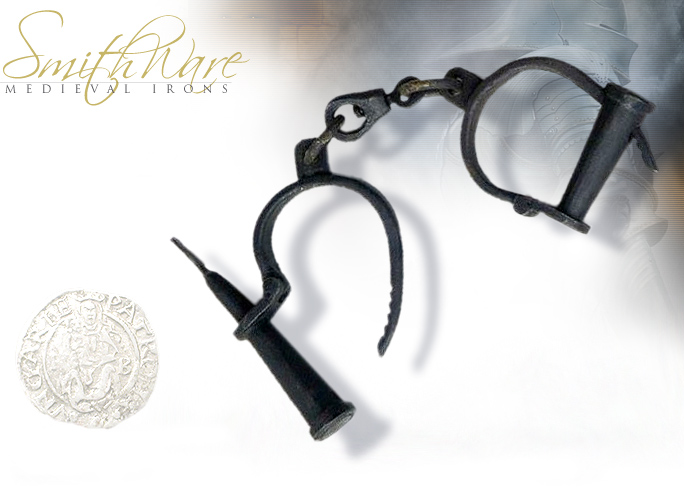 Black Antiqued Medieval Iron Hand Cuffs NW8011 made in India