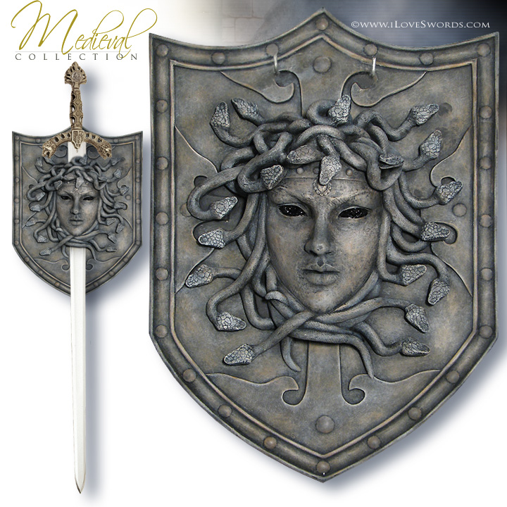 Medusa Head Sword Holder Large Image