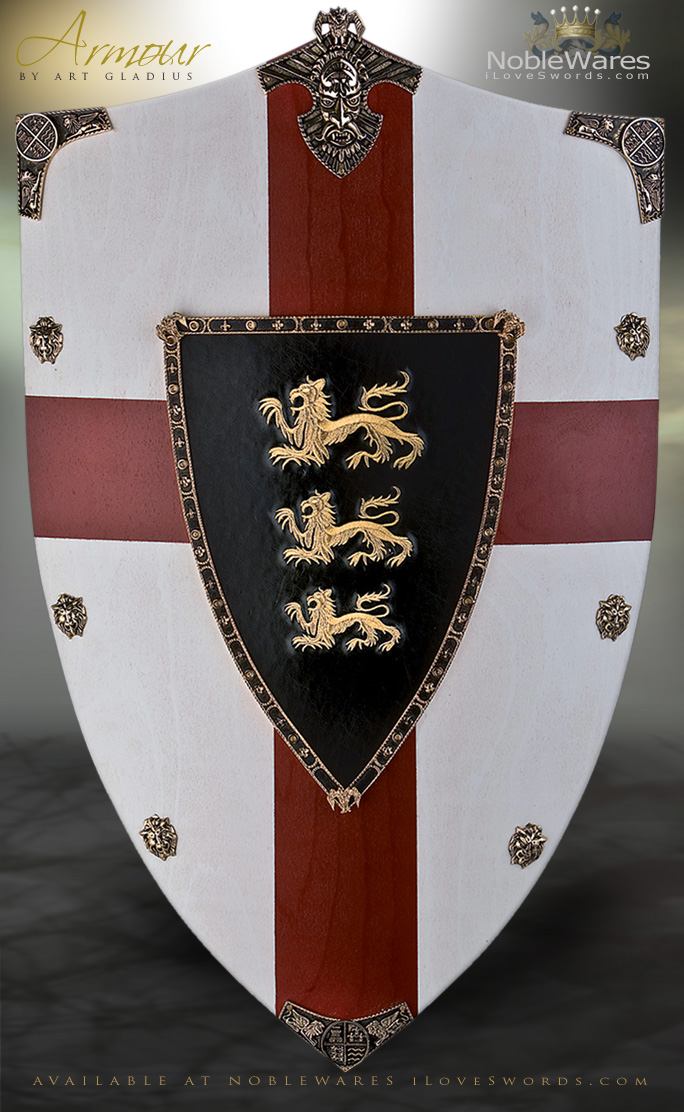 King Richard the Lionheart wooden Shield AG872 by Art Gladius of Spain ...