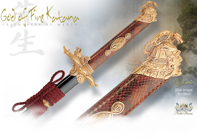 God of Fire Katana 370 Gold by Marto of Toledo Spain