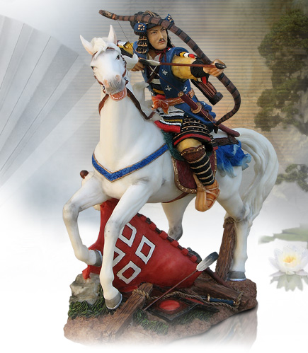 YTC6940 Samurai Warrior Fusao on Horse Cold Cast Sculpture by YTC ...