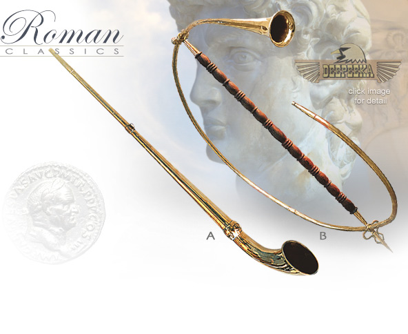 Roman Military Brass Horns AH3870 and AH3870T by Deepeeka
