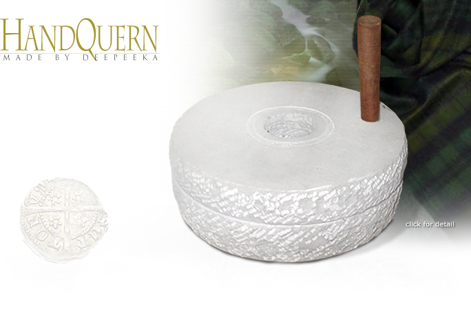 Functional Scottish Stone hand Quern AH3981C by Deepeeka
