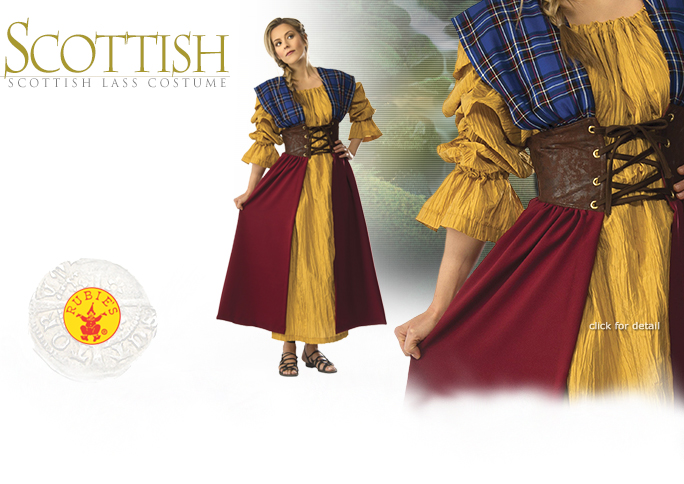 Women's Scottish Lass Costume 810666 by Rubie's Costumes Company