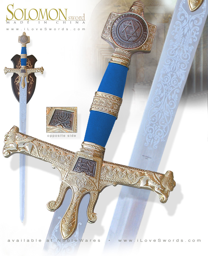 King Solomon Sword with Blue handle made in China