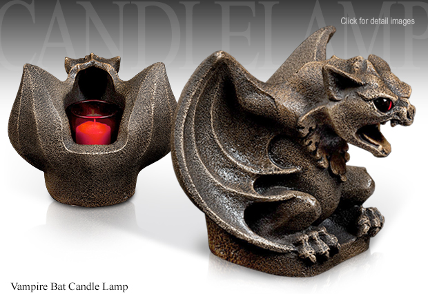 Windstone Editions | Vampire Bat Candle Lamp 2001 by M. Peña