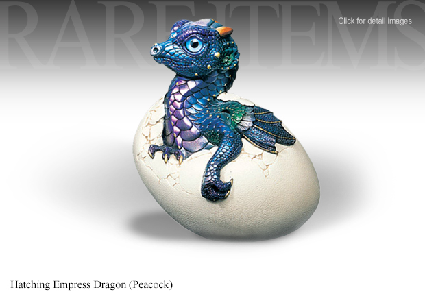 Windstone Editions | Rare Hatching Empress Dragon 507-P Peacock by M. Peña