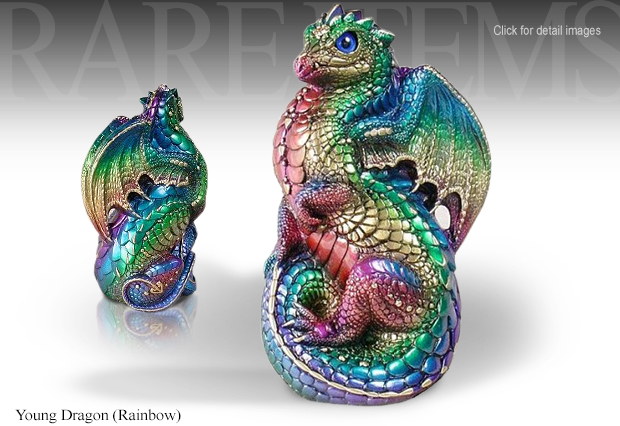 Windstone Editions | Rare Young Dragon 504-R Rainbow by M. Peña