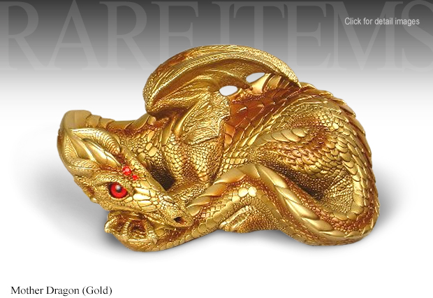 Windstone Editions | Rare Mother Dragon 501-GO Gold by M. Peña